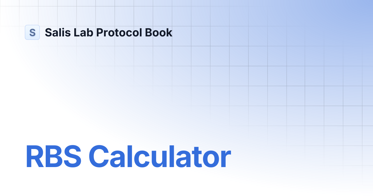 RBS Calculator | Salis Lab Protocol Book
